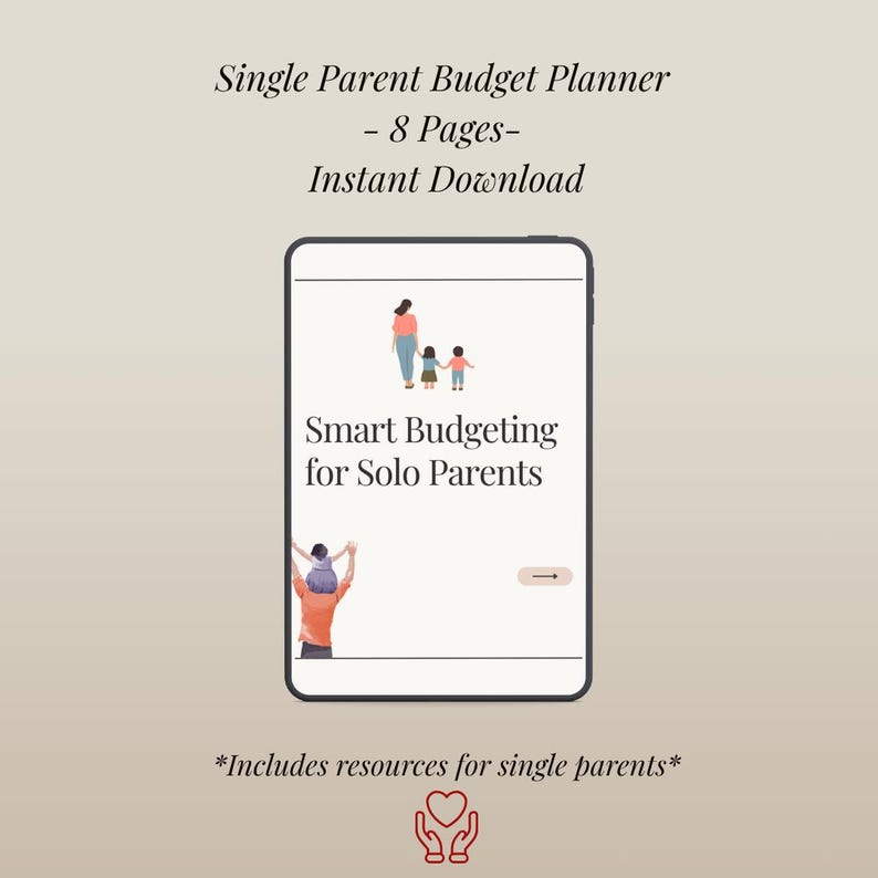 Single Parent Budget Guide | Printable Planner for Single Parents ...