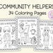 Community Helpers Coloring Pages: Career Day Activity (digital Download ...