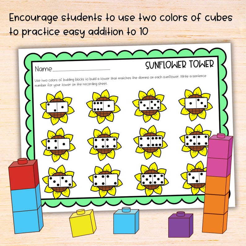 Fall Counting Towers Math Game: Preschool Kindergarten Printable - Etsy