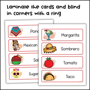 Cinco De Mayo Word Wall Cards Literacy Center Vocabulary Activity ...