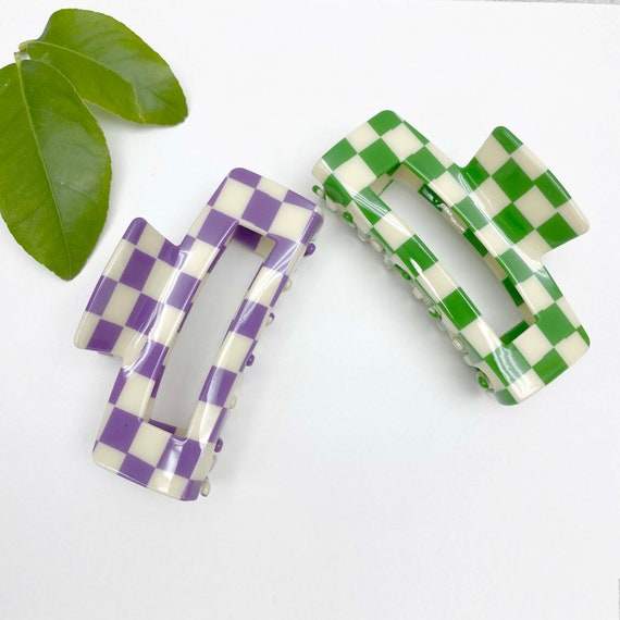 Purple hair claw store