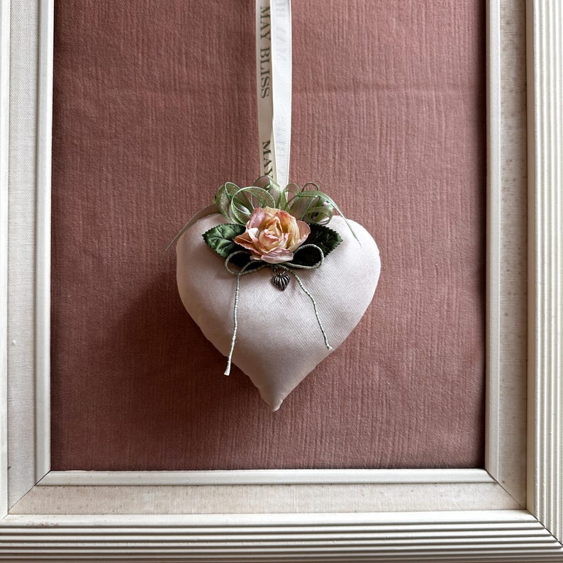 Silk Heart Sachet: Rose Charm, Victorian Decor, Aromatherapy Gift - Etsy