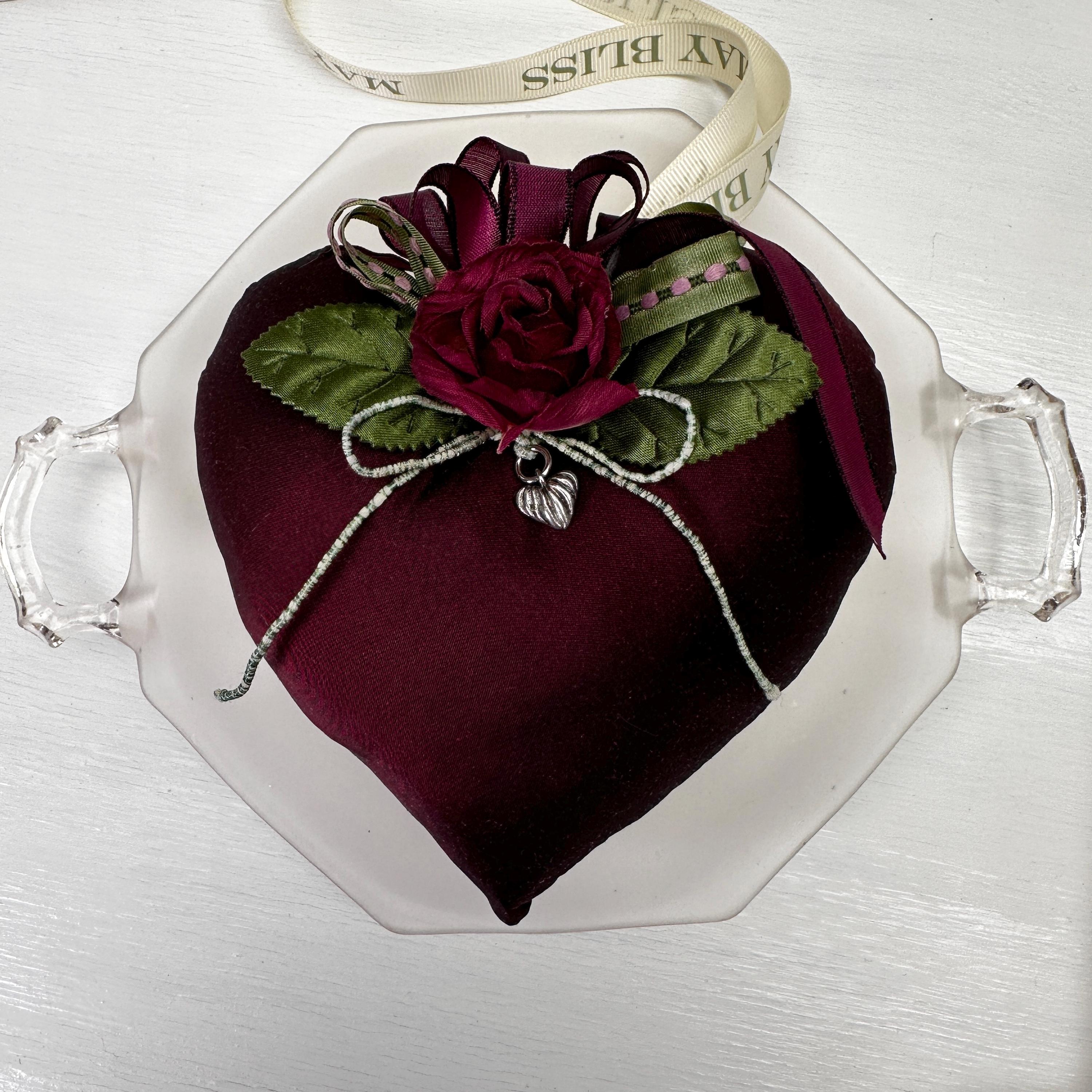 Silk Heart Sachet: Rose Charm, Victorian Decor, Aromatherapy Gift - Etsy