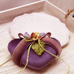 Velvet Heart Sachet With Velvet Flowers, Handmade Rose Scented Heart ...