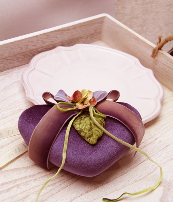 Handmade Rose Scented Velvet Heart Sachet With Velvet Flowers - Etsy