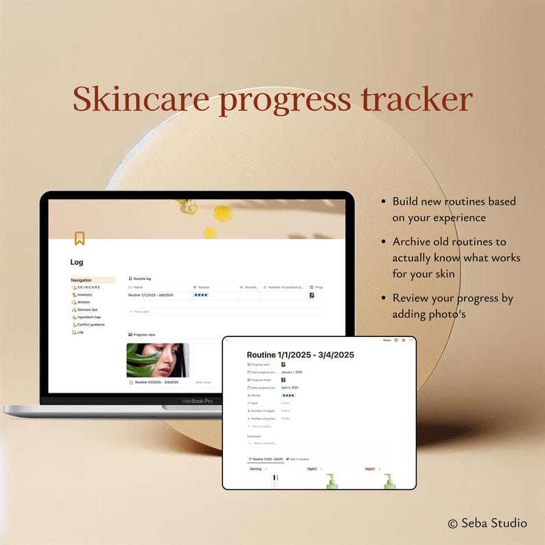 Advanced Skincare Routine Tracker Template Notion - Etsy