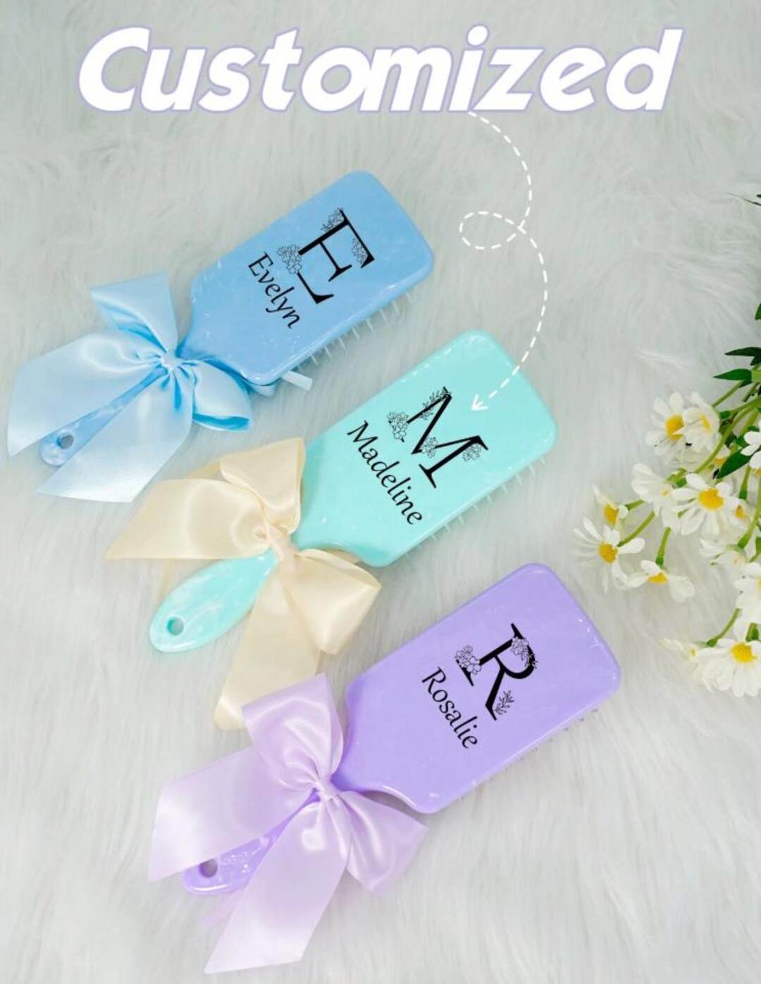Custom Hair Brushes – Personalized Comb, Bridesmaid Hair Brush Gift ...