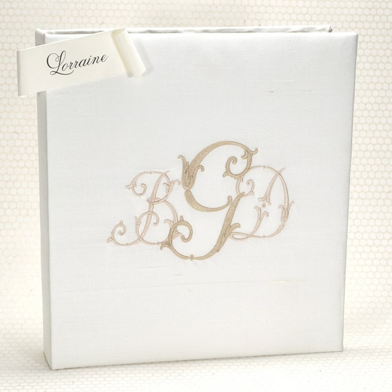 Monogram Guest Book Wedding Memory Album Rustic Guestbook - Etsy
