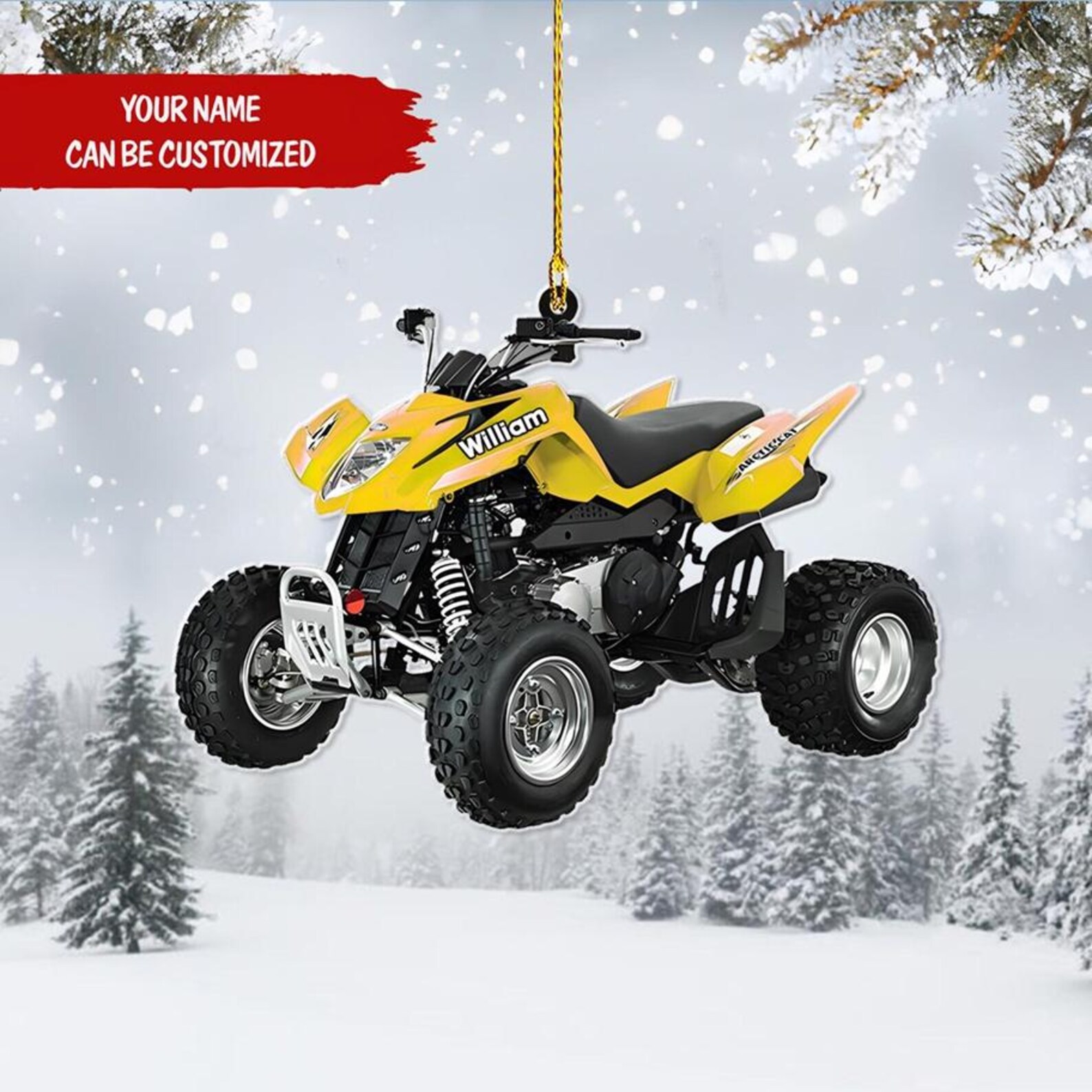 Personalized All-terrain Vehicle Ornament, Custom ATV Christmas ...