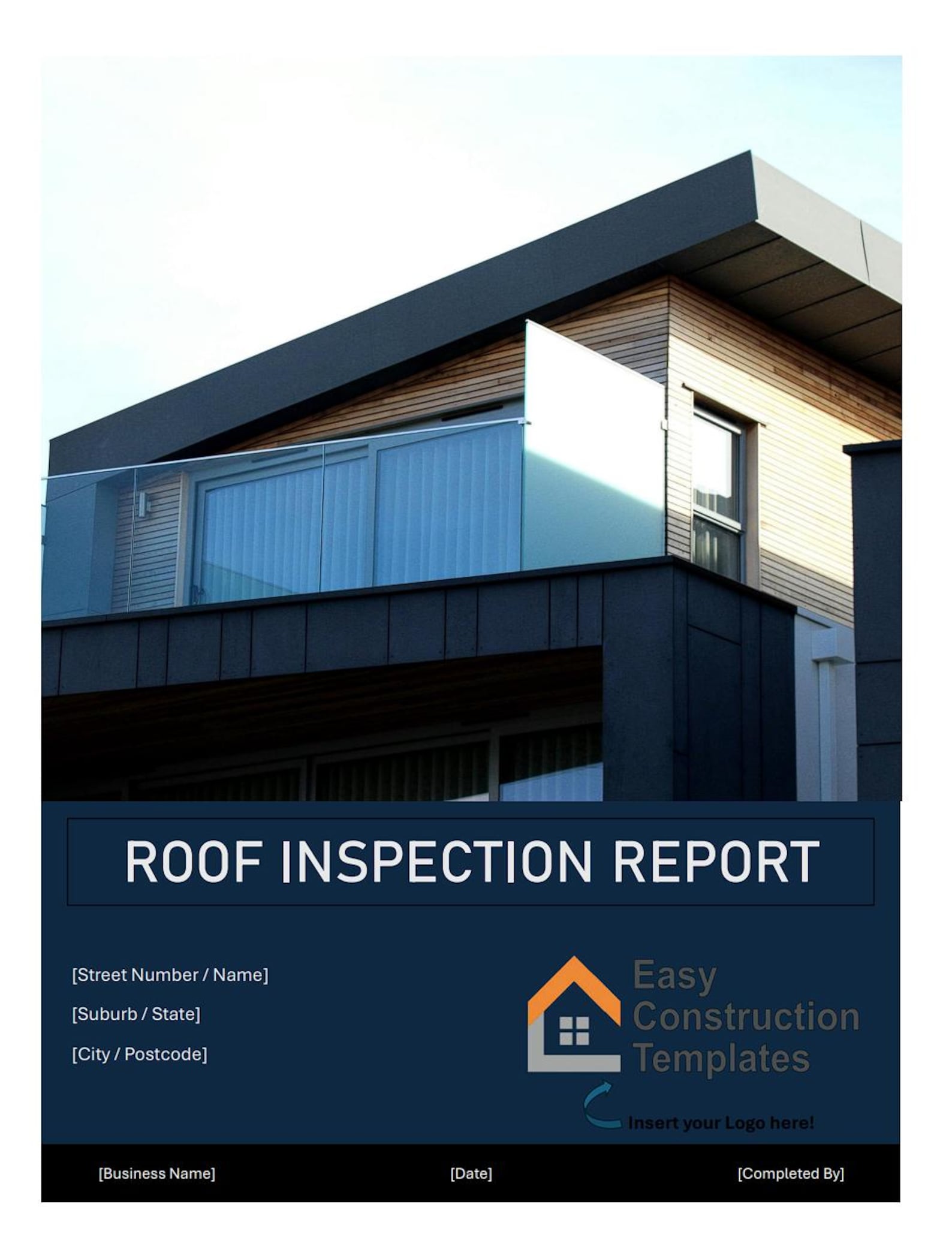 Roof Inspection Report Template | Editable Roof Report Word PDF ...
