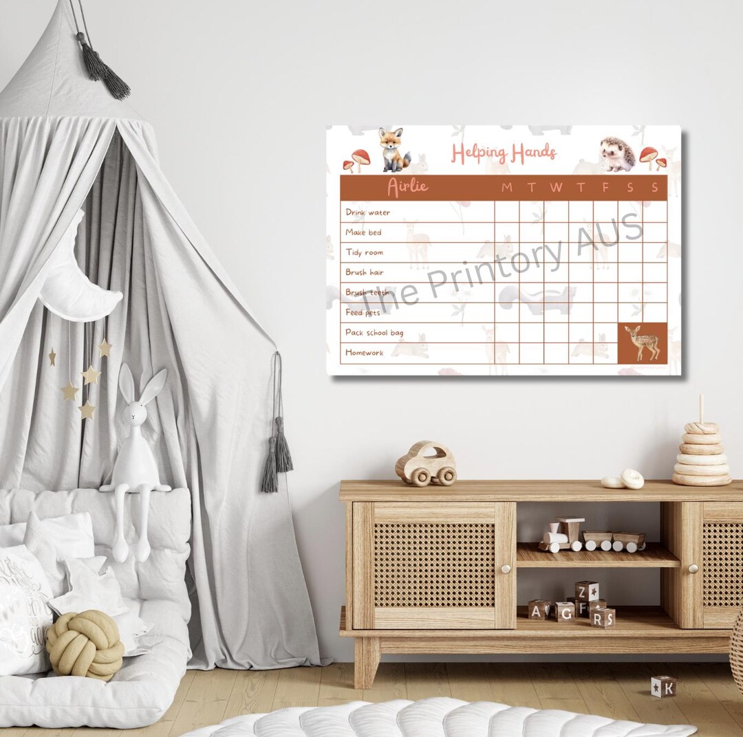 Printable Kid Routine Chart - Etsy