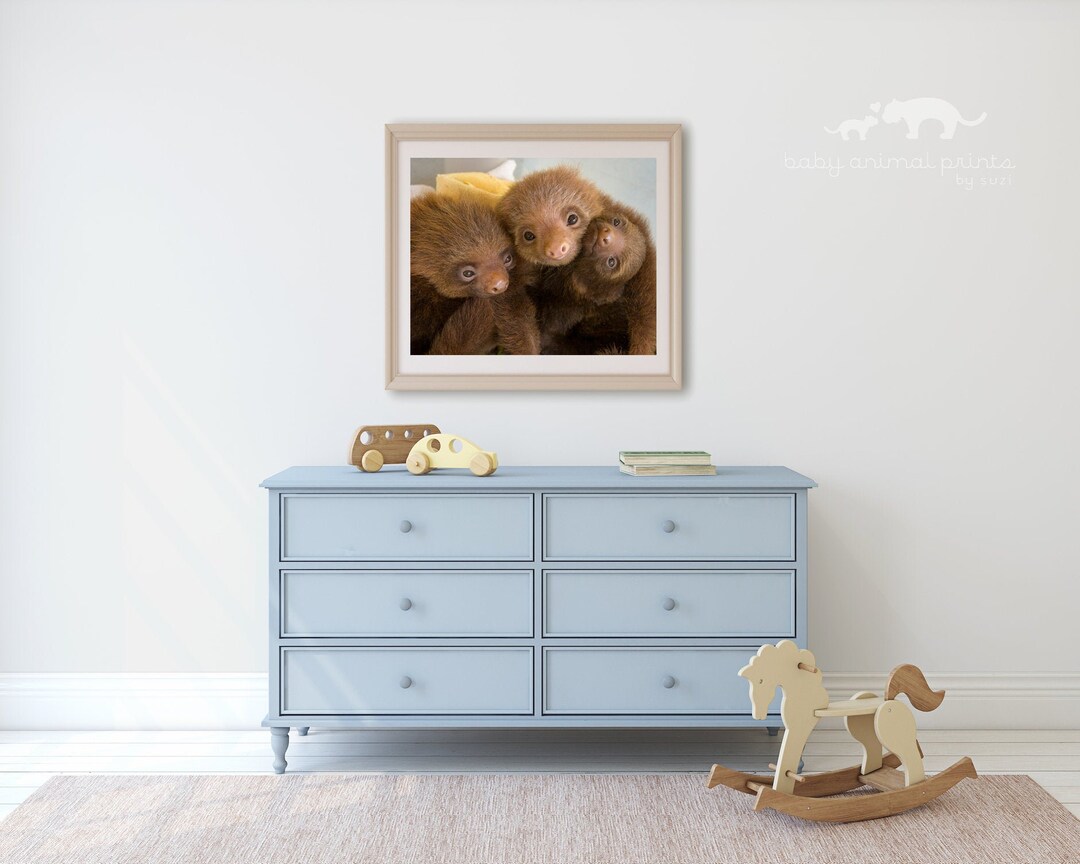 Baby Sloth Nursery Print, Sloth Hug, Sloth Lover, Animal Nursery Art ...