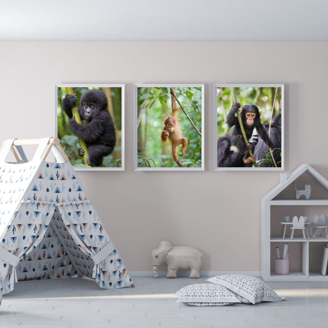 Jungle Animals Nursery Decor / Safari Nursery Prints / Nursery | Etsy