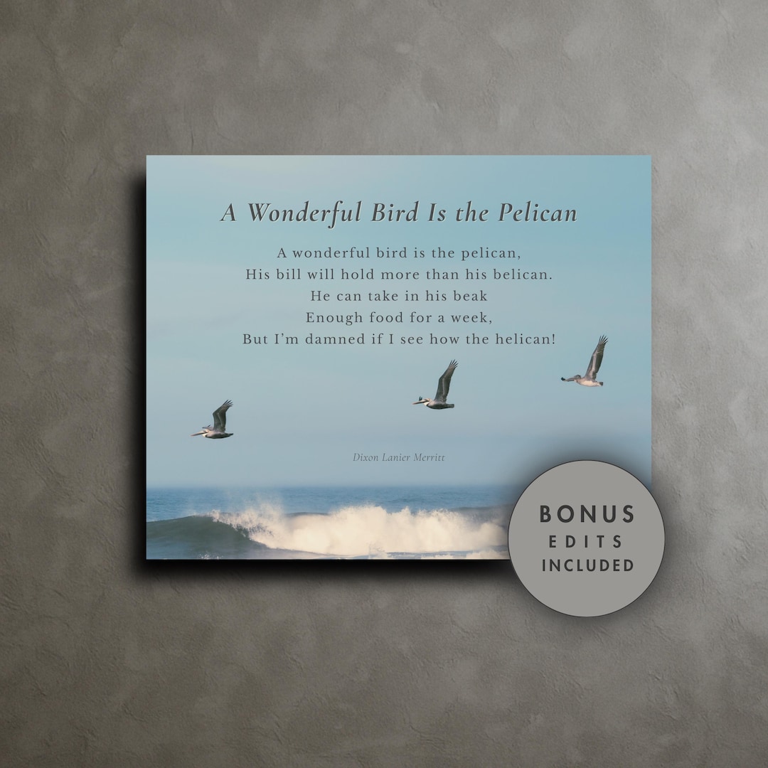 Dixon Lanier Merritt Limerick Printable Wall Art | Funny Poem A ...