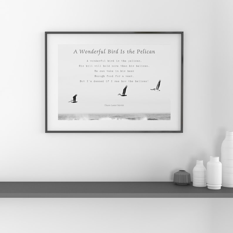 Dixon Lanier Merritt Limerick Printable Wall Art | Funny Poem A ...