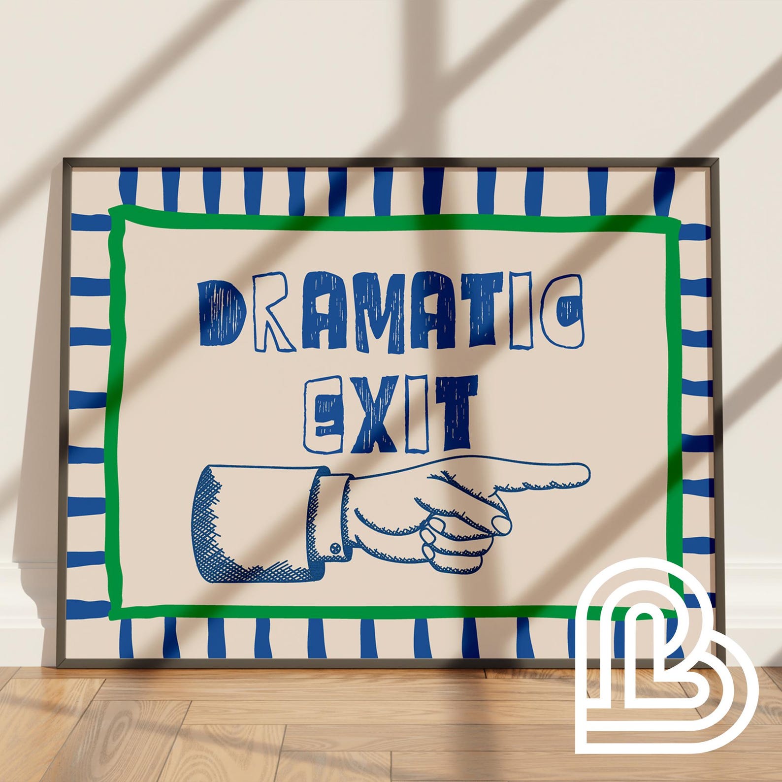 Hallway Dramatic Exit Wall Art, Funny Entryway Print, Funny Hallway ...