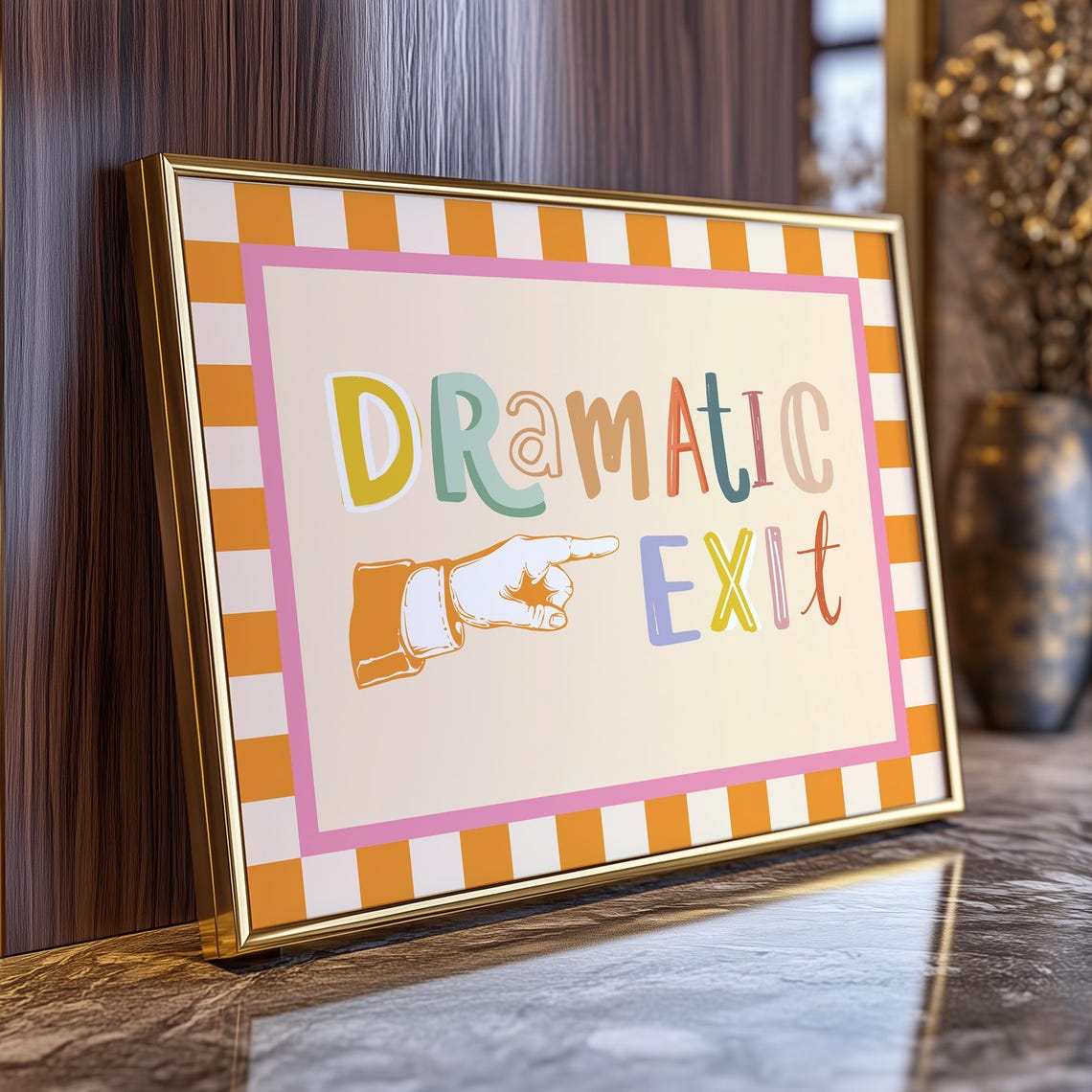 Hallway Dramatic Exit Wall Art, Funny Entryway Print, Funny Hallway ...