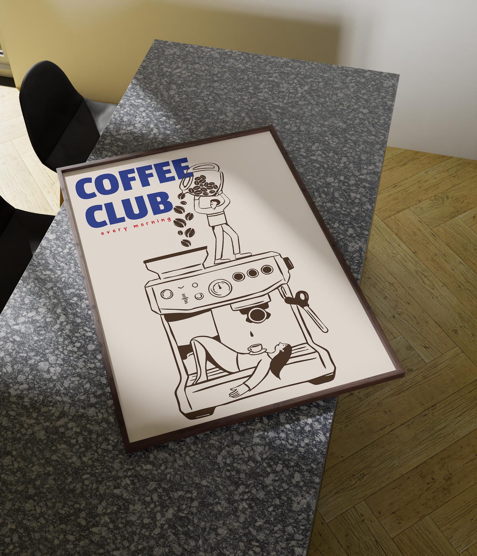 Retro Coffee Poster – Vintage Coffee Wall Art for Bar or Kitchen ...