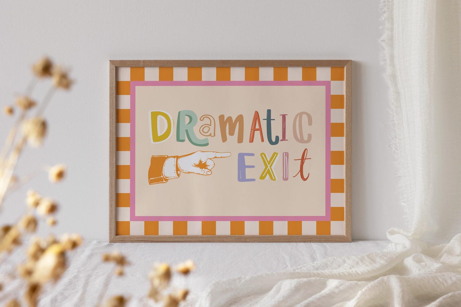 Hallway Dramatic Exit Wall Art, Funny Entryway Print, Funny Hallway ...