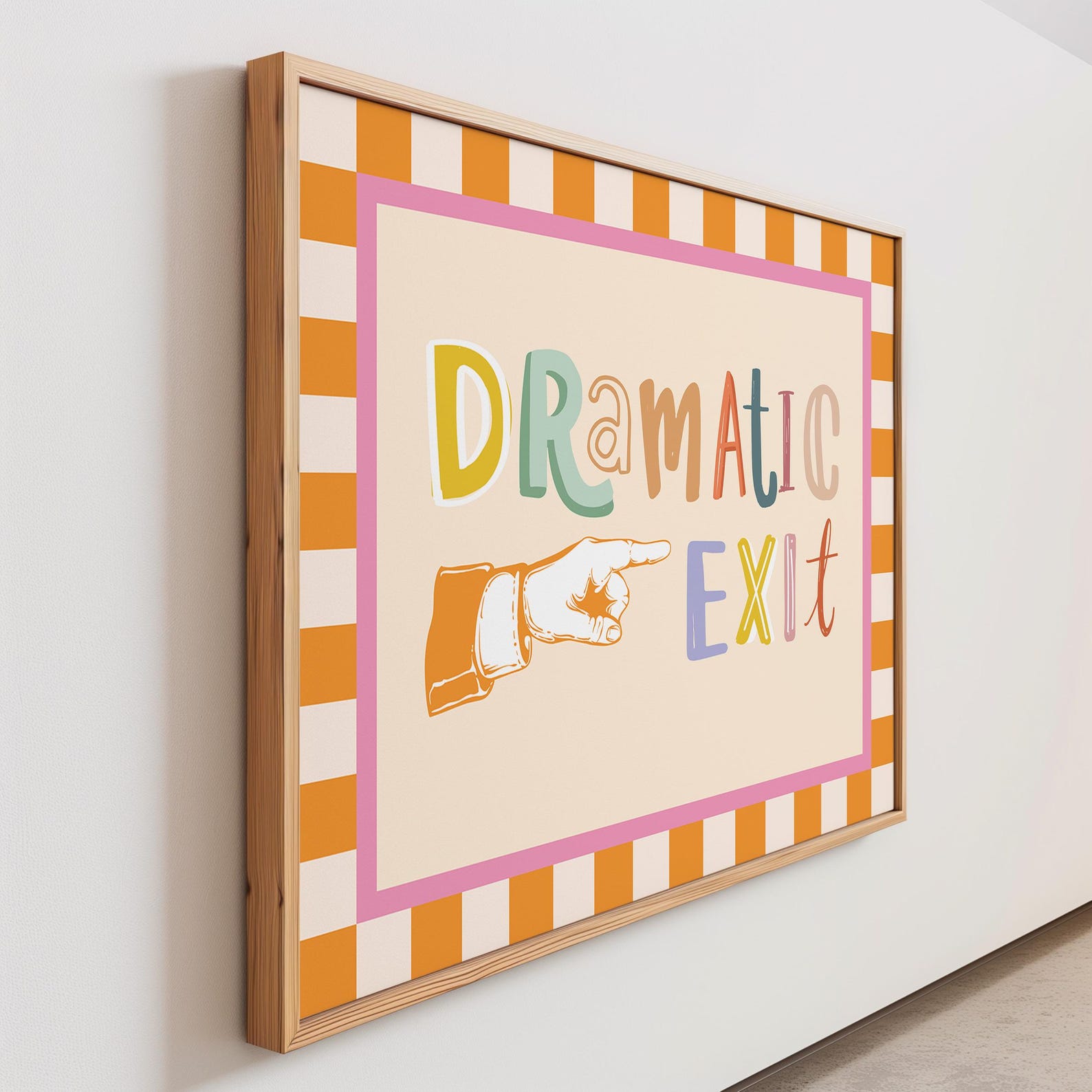 Hallway Dramatic Exit Wall Art, Funny Entryway Print, Funny Hallway ...