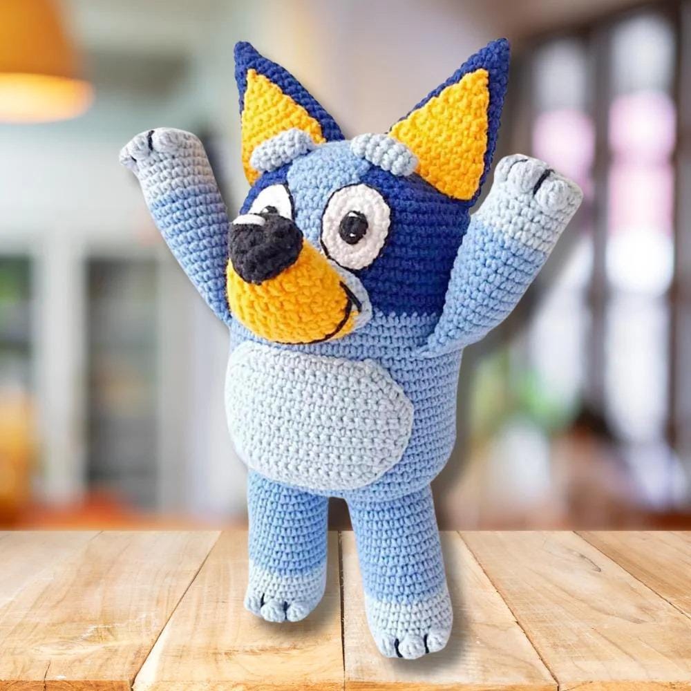 Bluey Crochet Pattern, Blue the Dog Crochet Pattern | Blue Heeler ...