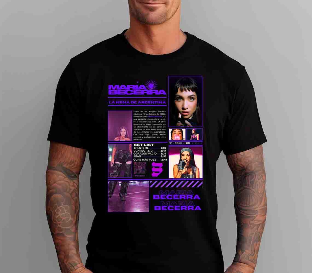 Maria Becerra Tshirt, Vintage Latin Music Tee, Retro Pop Graphic Shirt ...