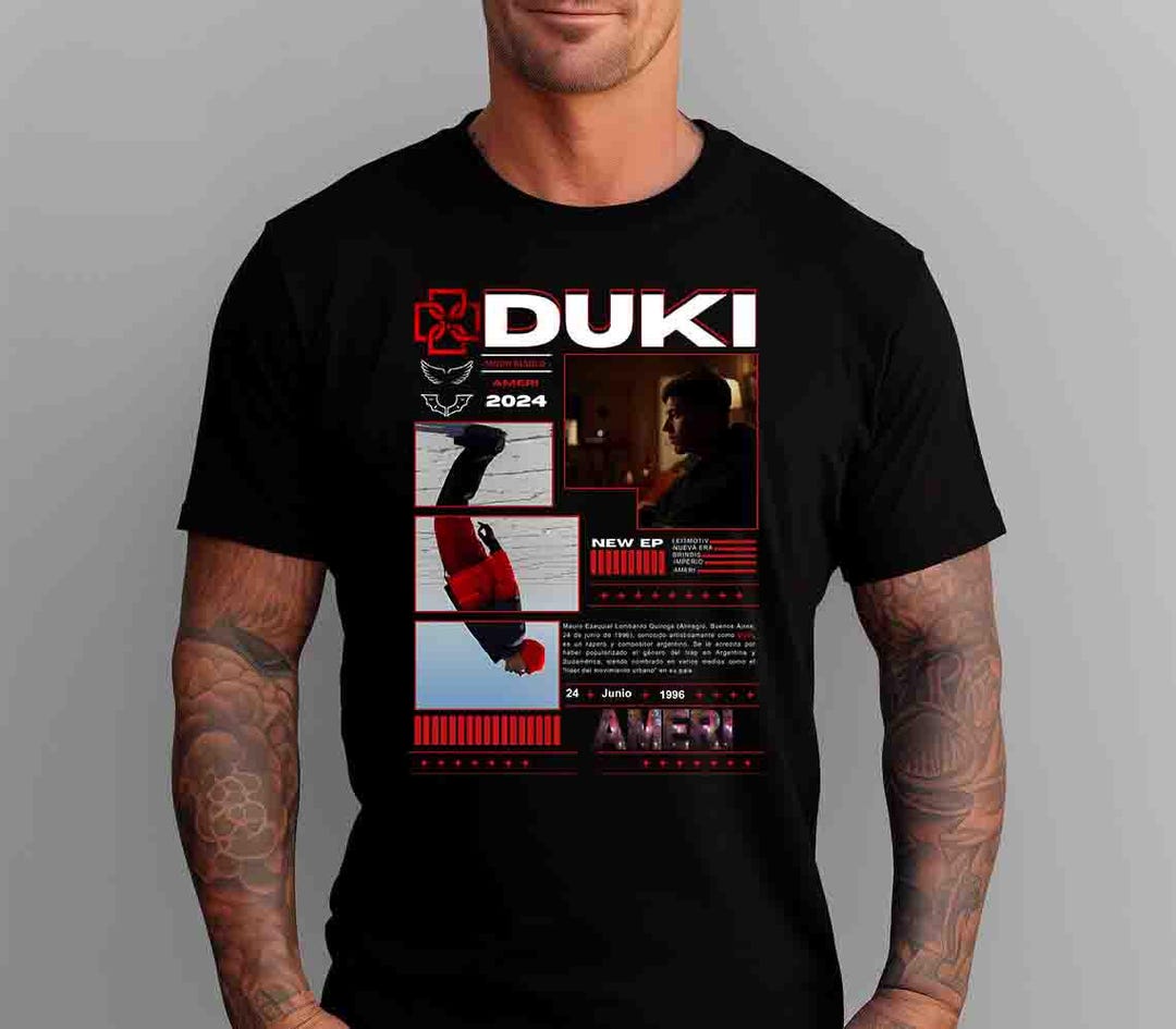 Duki Ameri T-shirt, Vintage Rap Tee, Retro Hip Hop Shirt, Latin Trap Merch, Duki Fan Apparel ...
