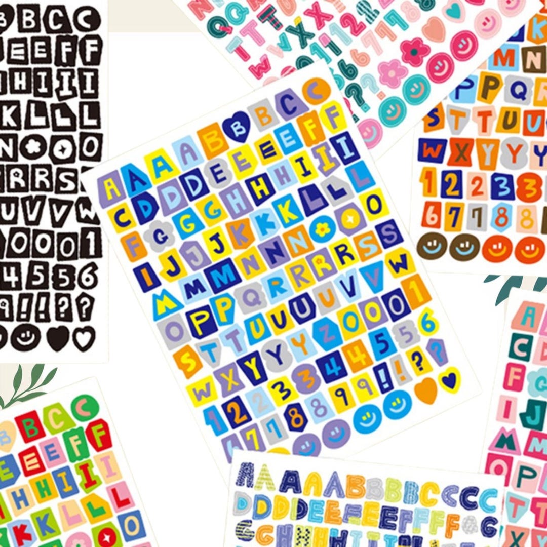 Scrapbook Alphabet Stickers – Ransom Note Letters A-Z & Numbers ...