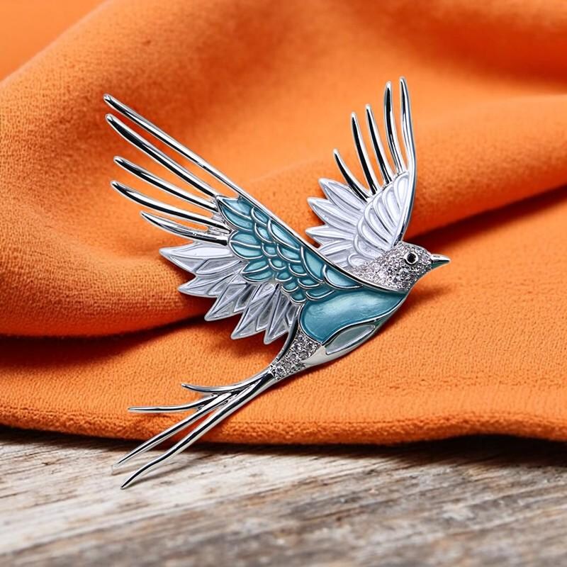 Bluebird Brooch - Etsy