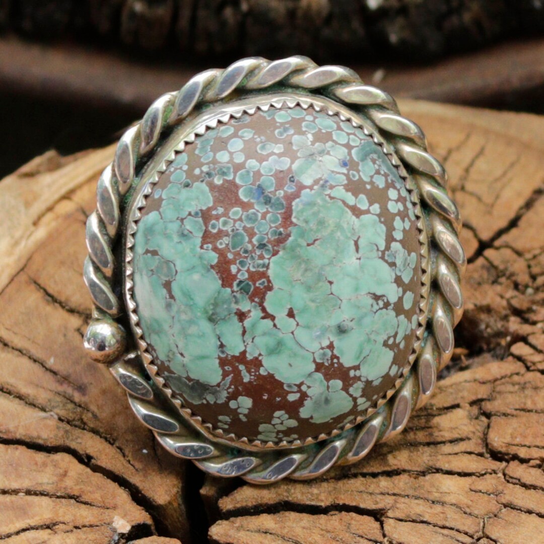 Turquoise Ring Candelaria Mine Fossil Pseudomorph Stone Very Rare Jim ...