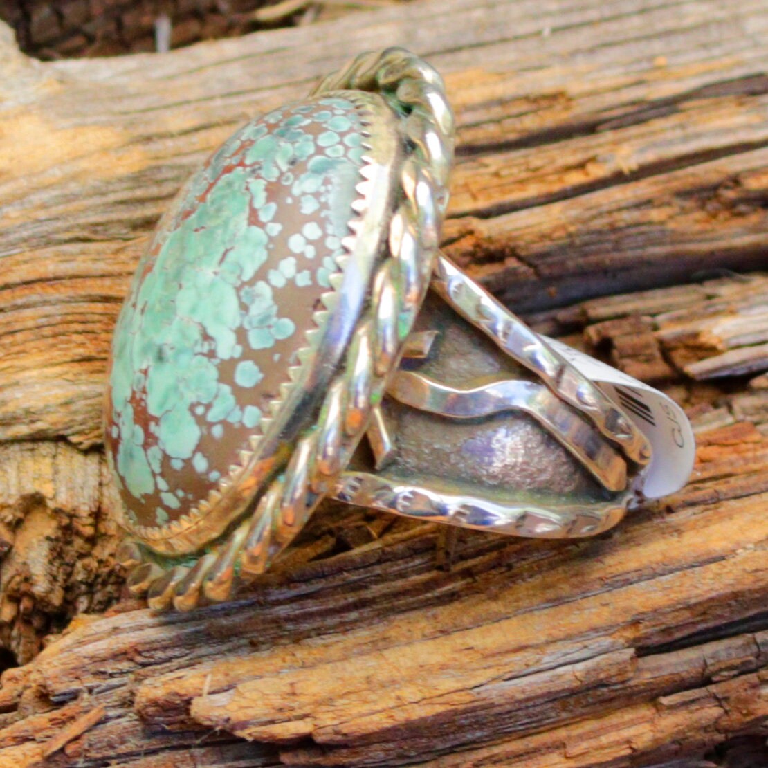 Turquoise ring Candelaria Mine Fossil Pseudomorph stone very | Etsy
