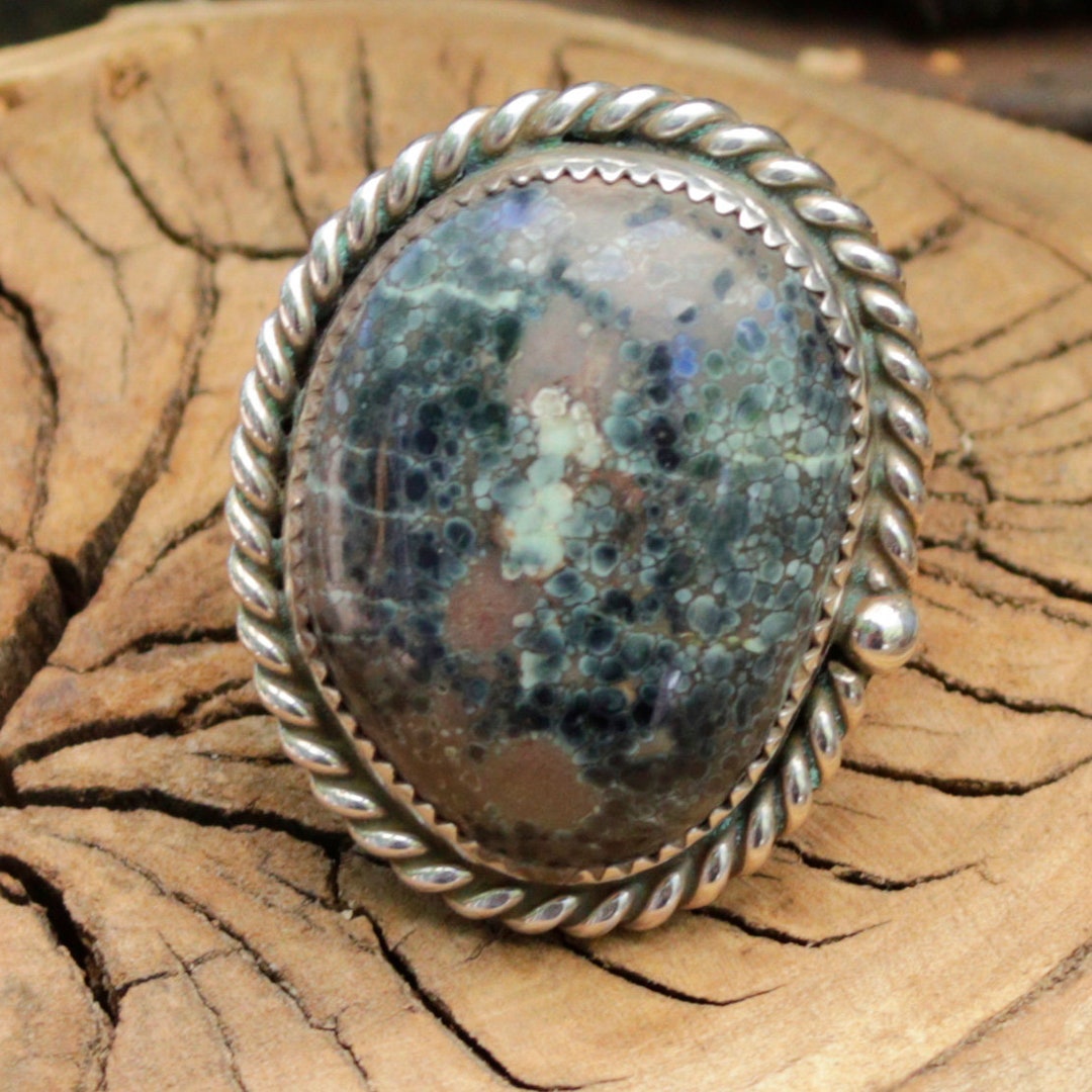 Turquoise Ring Candelaria Mine Fossil Pseudomorph Stone Very Rare Jim ...