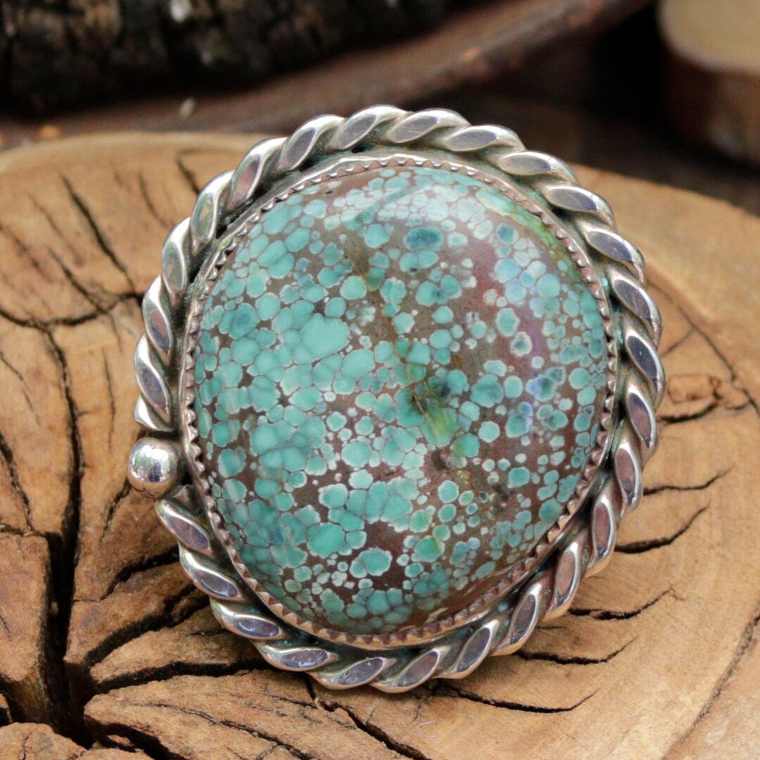 Turquoise Ring Candelaria Mine Fossil Pseudomorph Stone Very Rare Jim ...
