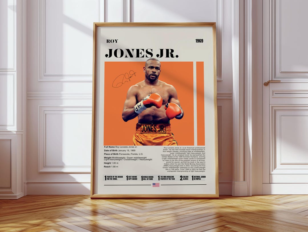 Roy Jones Jr. Poster, Boxing Poster, Sports Poster, Boxing Wall Art ...