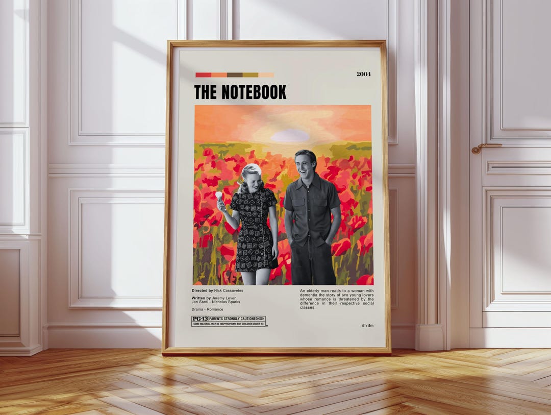 The Notebook Poster, Nick Cassavetes, Movie Poster, Retro Newspaper ...