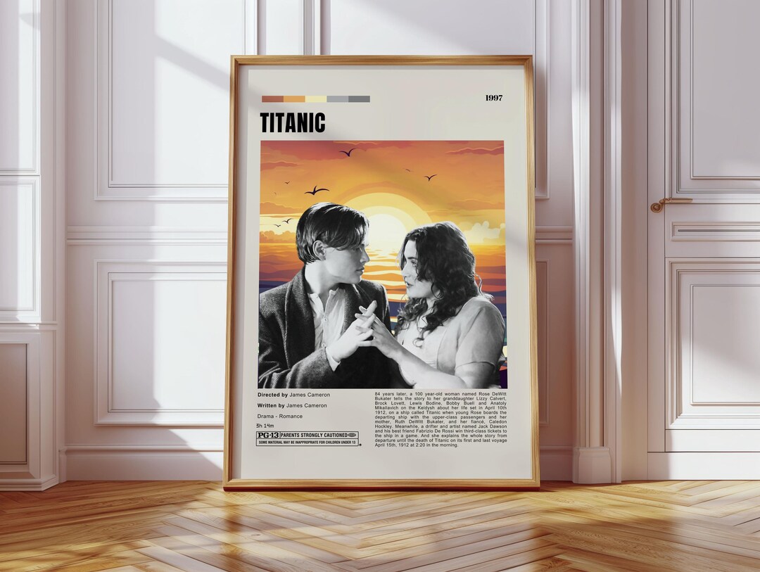 Titanic Poster, James Cameron Poster, Film Poster, Midcentury Art ...