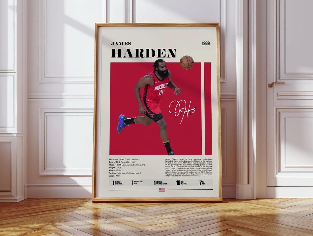 James Harden Poster, Basketball Poster, LA Clippers Poster ...