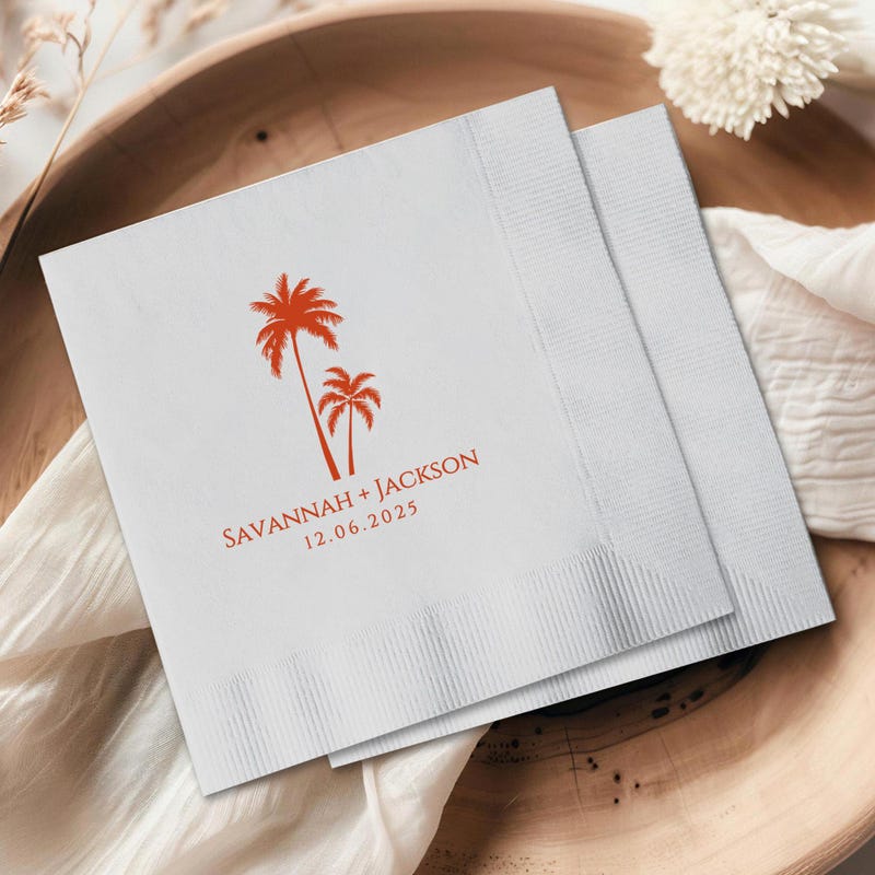 Palm Tree Napkin - Etsy