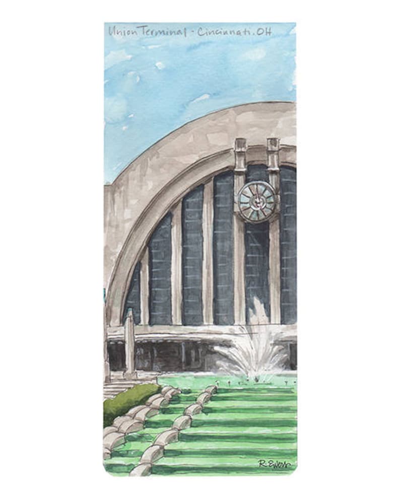 Union Terminal Watercolor Print, Cincinnati, Ohio - Etsy
