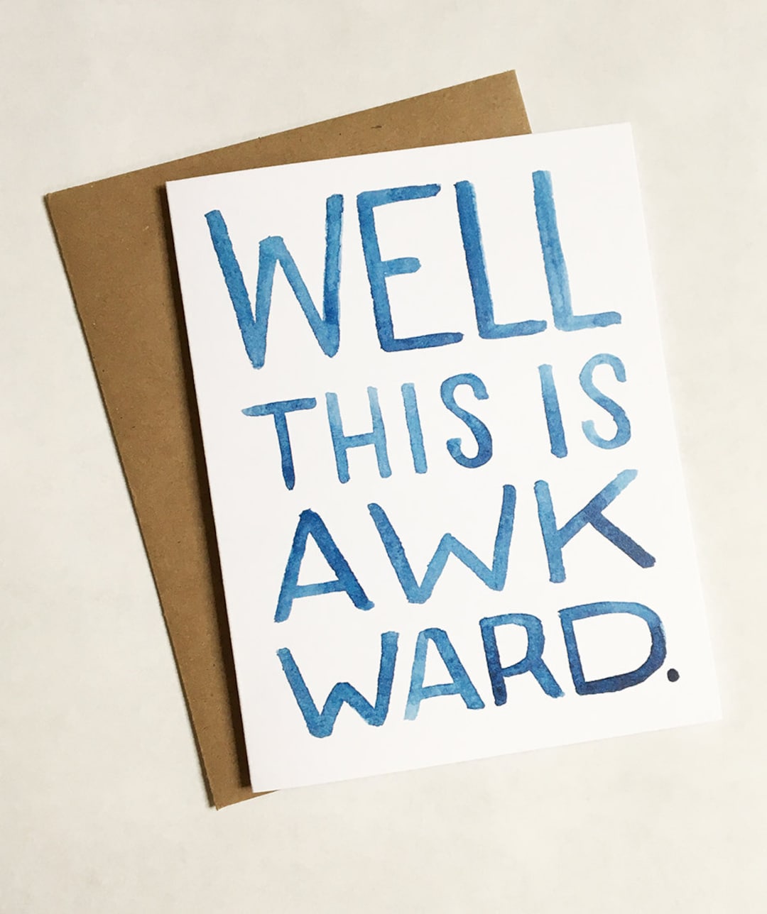 Well This is Awkward Card, Weird, Sorry, Apology - Etsy