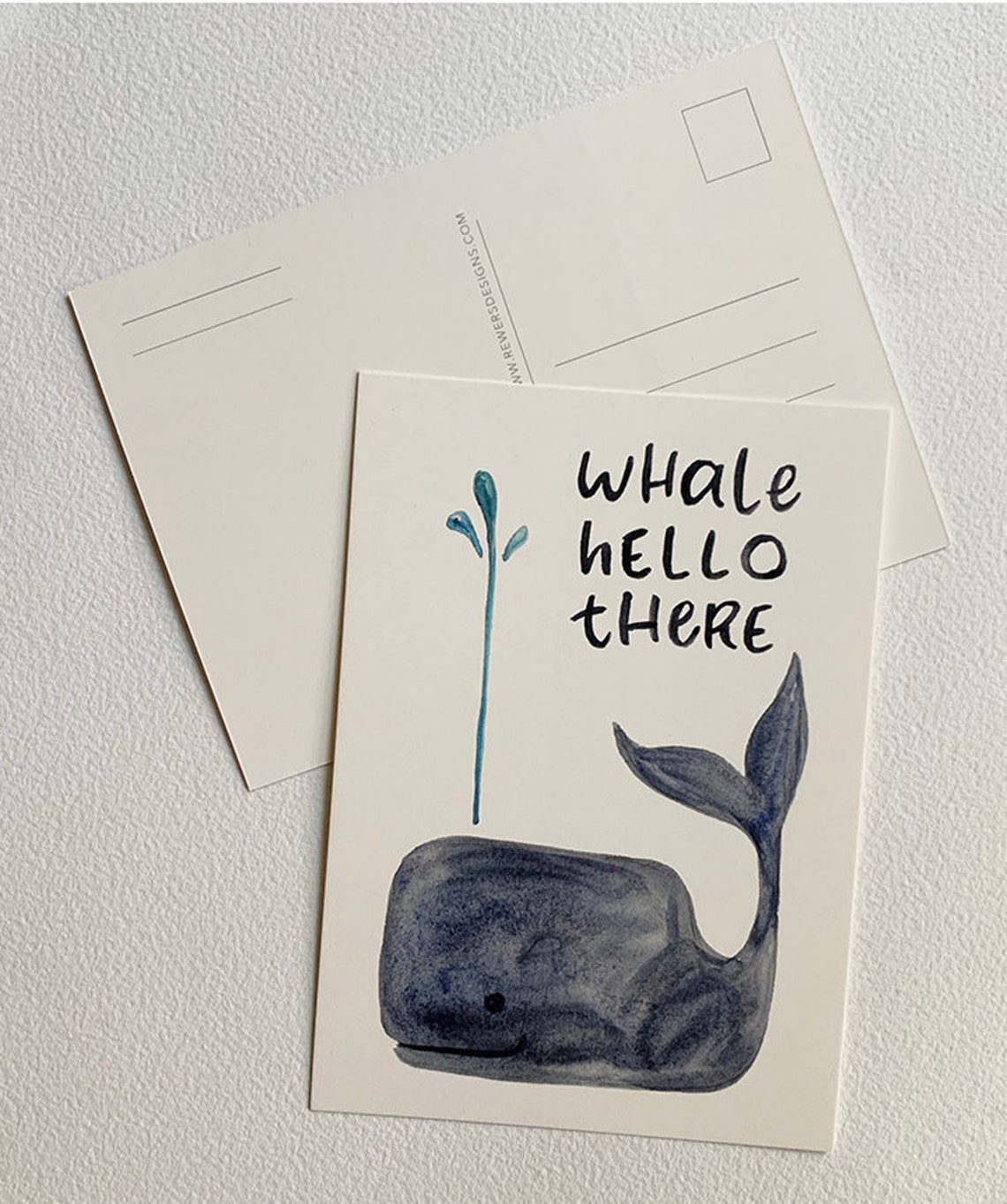 Whale Hello There Post Cards 6 Pack | Etsy