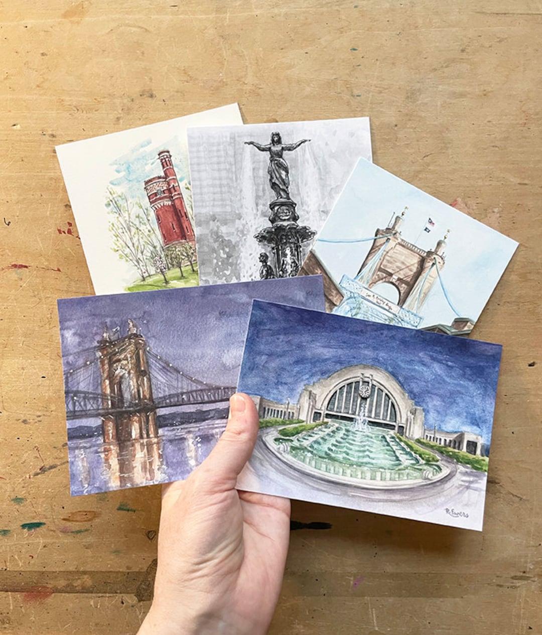 Cincinnati Postcards, 5/pk, Iconic Cincinnati Buildings and Places - Etsy
