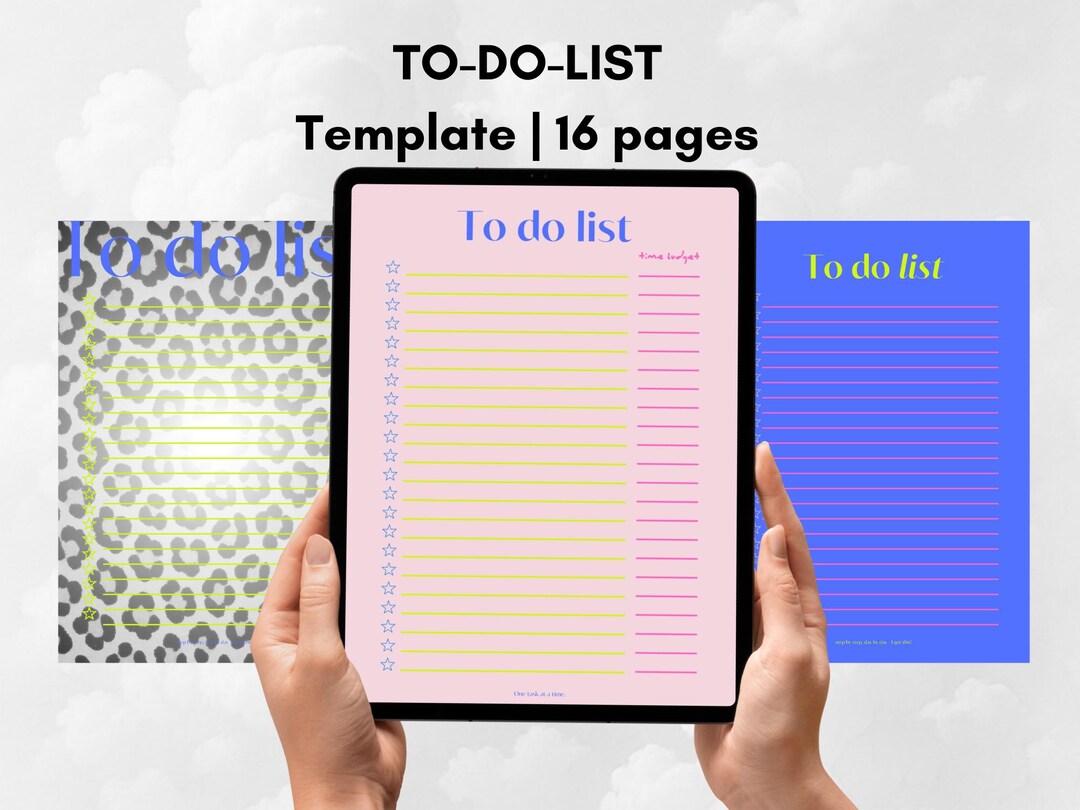 Colorful To-do List Templates: Minimalist A4 Printable (digital ...