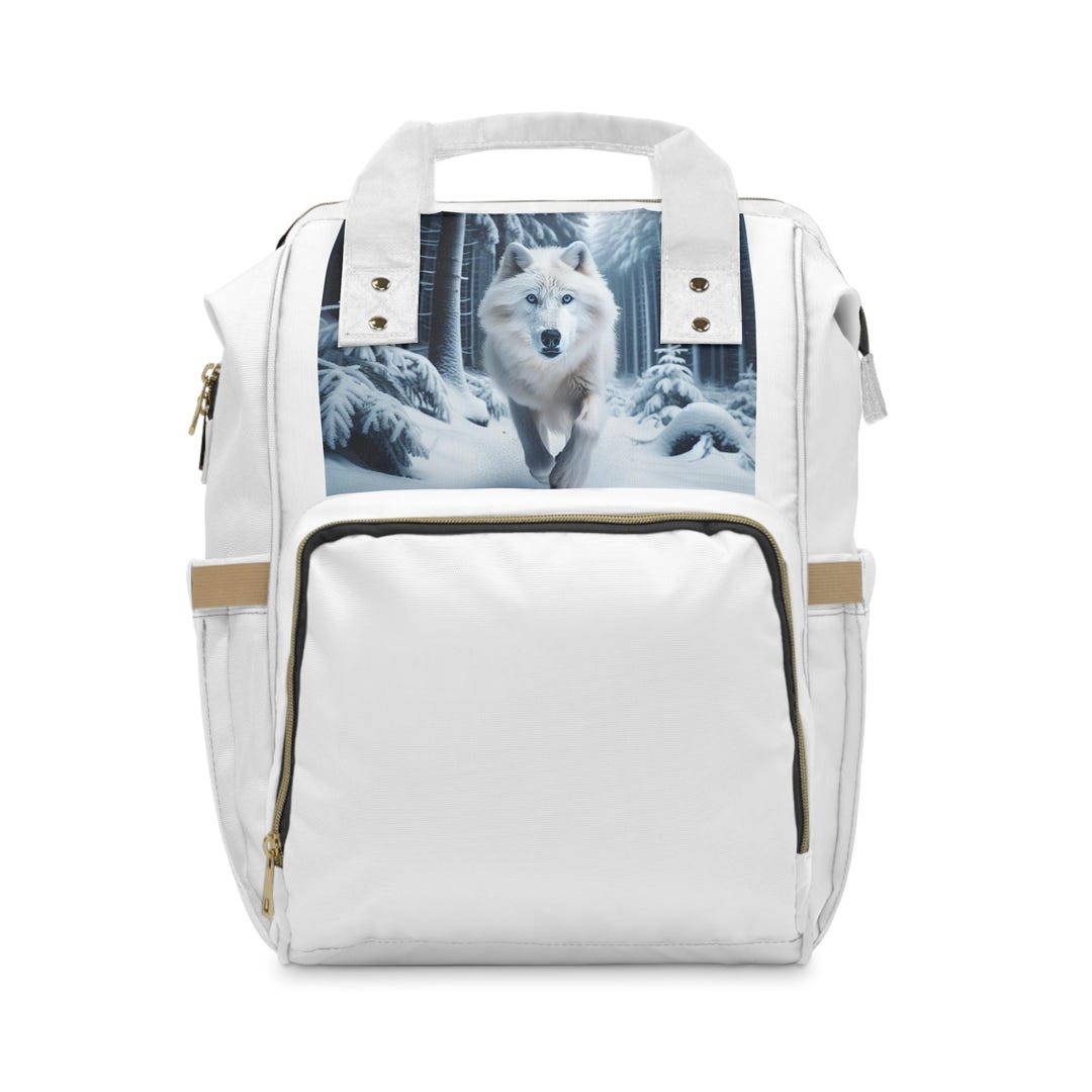 Stylish Wolf Diaper Backpack | Adorable Baby Bag, Hiking Diaper Bag ...