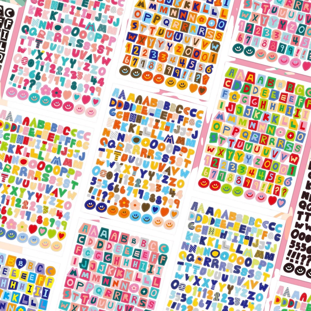 Scrapbook Letter Stickers – Ransom Note Alphabet A-Z & Numbers ...