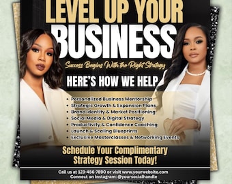 Business Coach Flyer, DIY Business Coaching Flyer Template, Editable Canva Entrepreneur Flyer ...