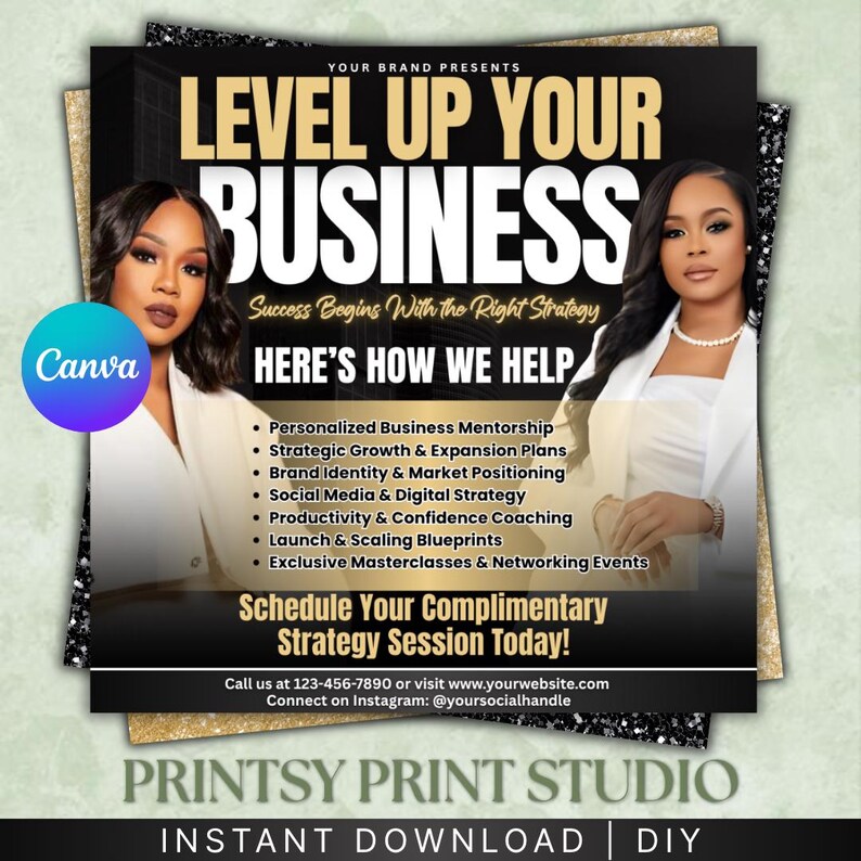 Business Coach Flyer, DIY Business Coaching Flyer Template, Editable ...