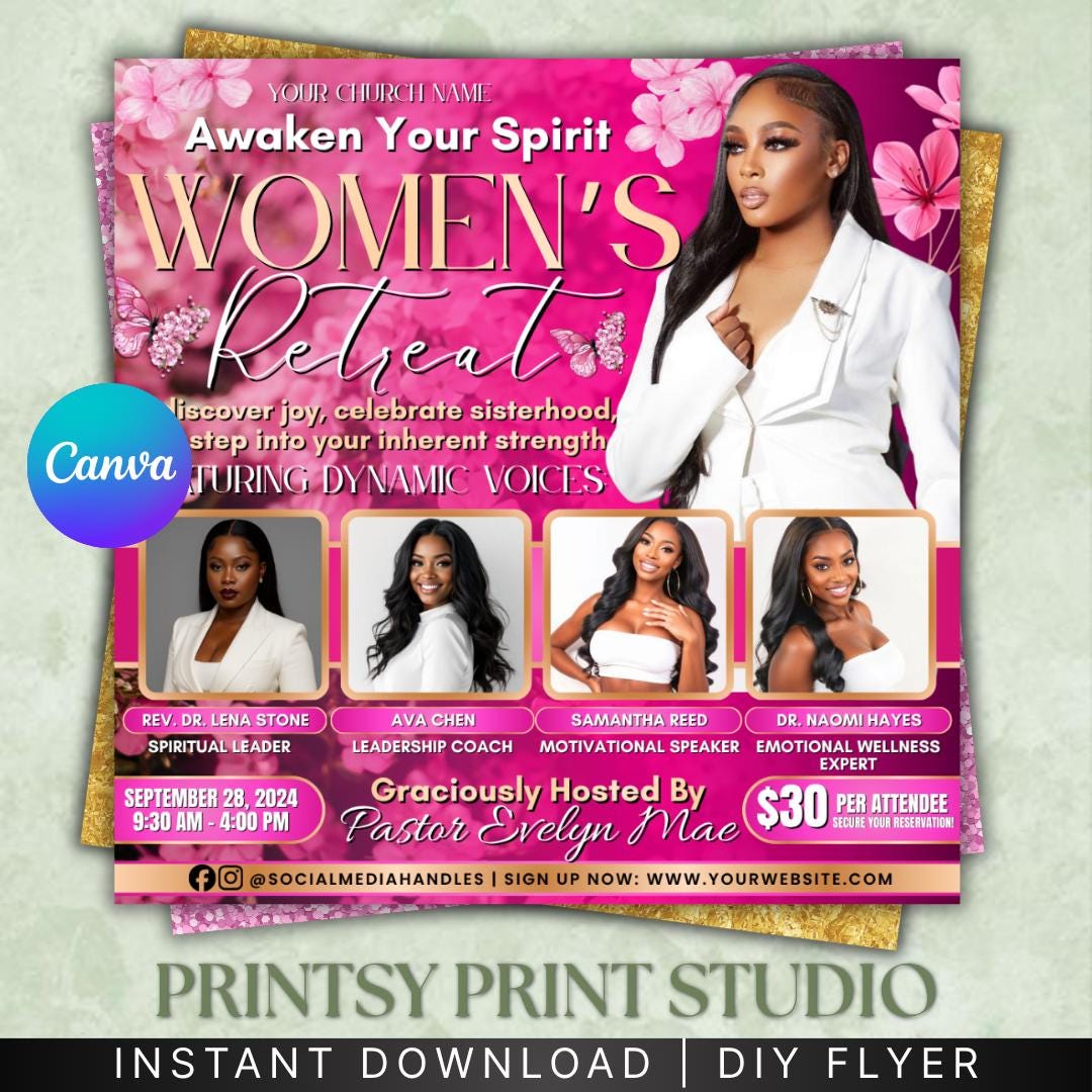Women's Retreat Flyer, Conference Flyer, Women's Meeting, Guest ...