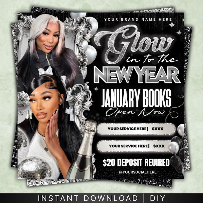 January Booking Nailflyer - Etsy