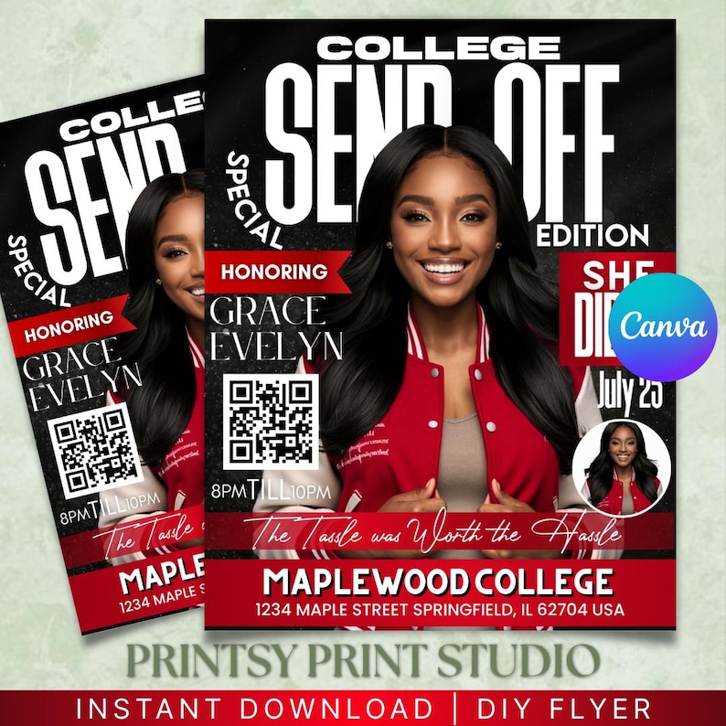 Editable College Send off Evite, Farewell Party Invite, DIY Trunk Party ...